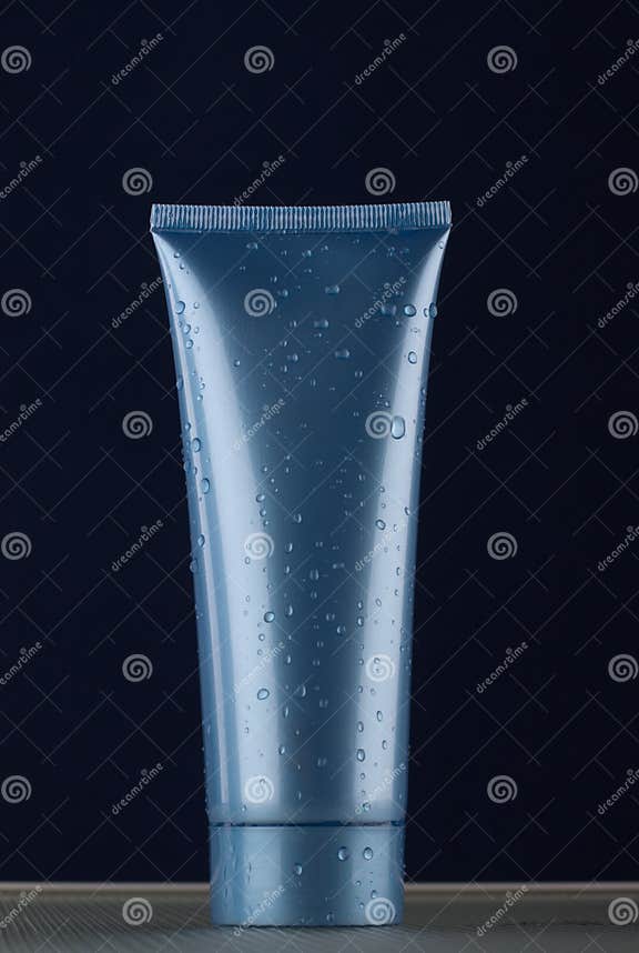 Dark blue tube stock image. Image of balm, shape, toothpaste - 19640417