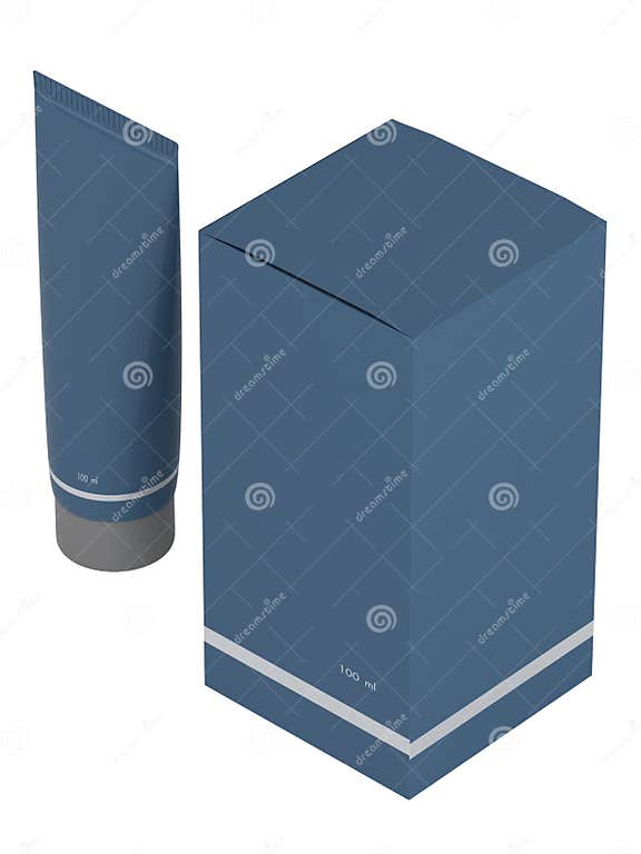 Dark blue tube stock illustration. Illustration of cream - 23908219