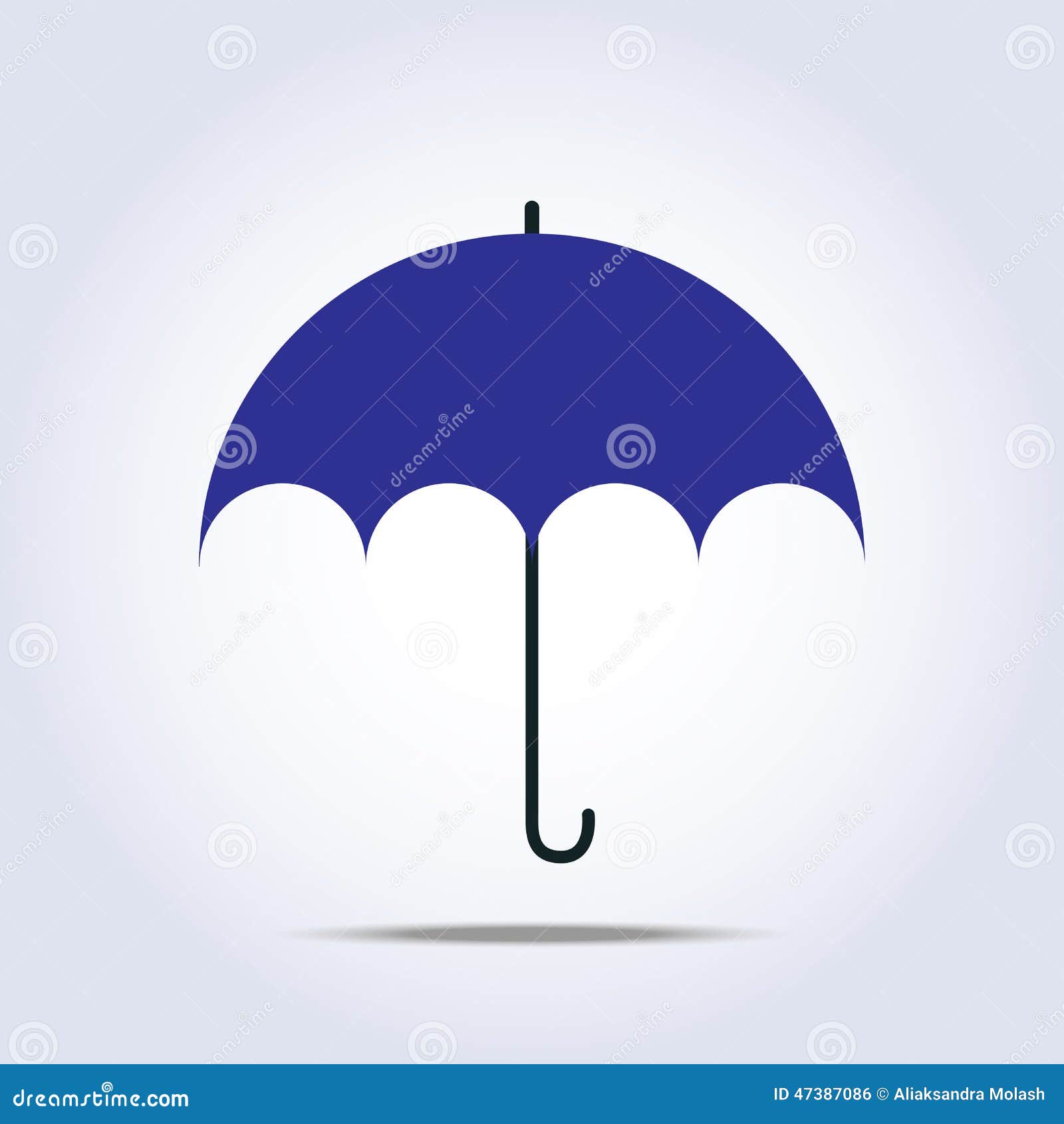 Dark Blue Umbrella Simple Icon Stock Vector - Illustration of equipment ...