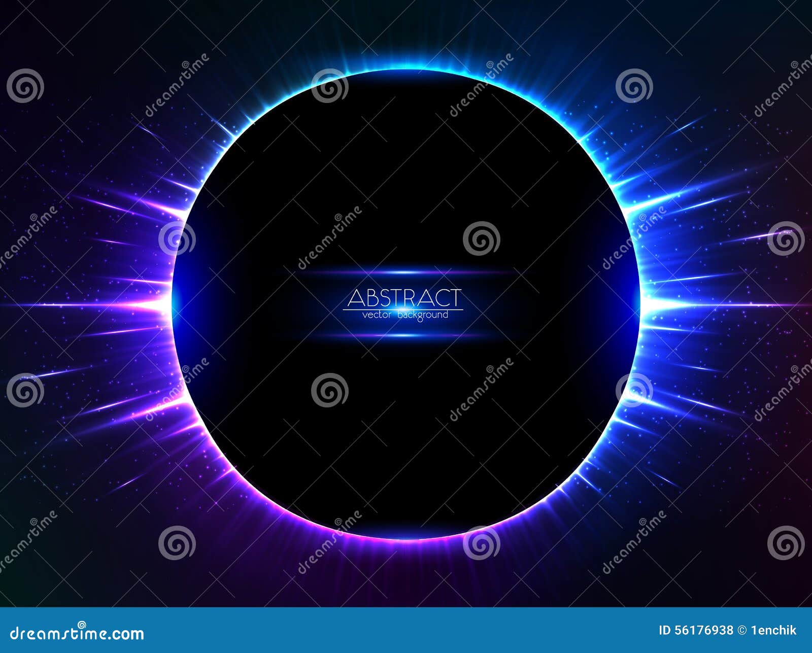 Dark Blue Vector Shining Cosmic Ring Stock Vector - Illustration of ...