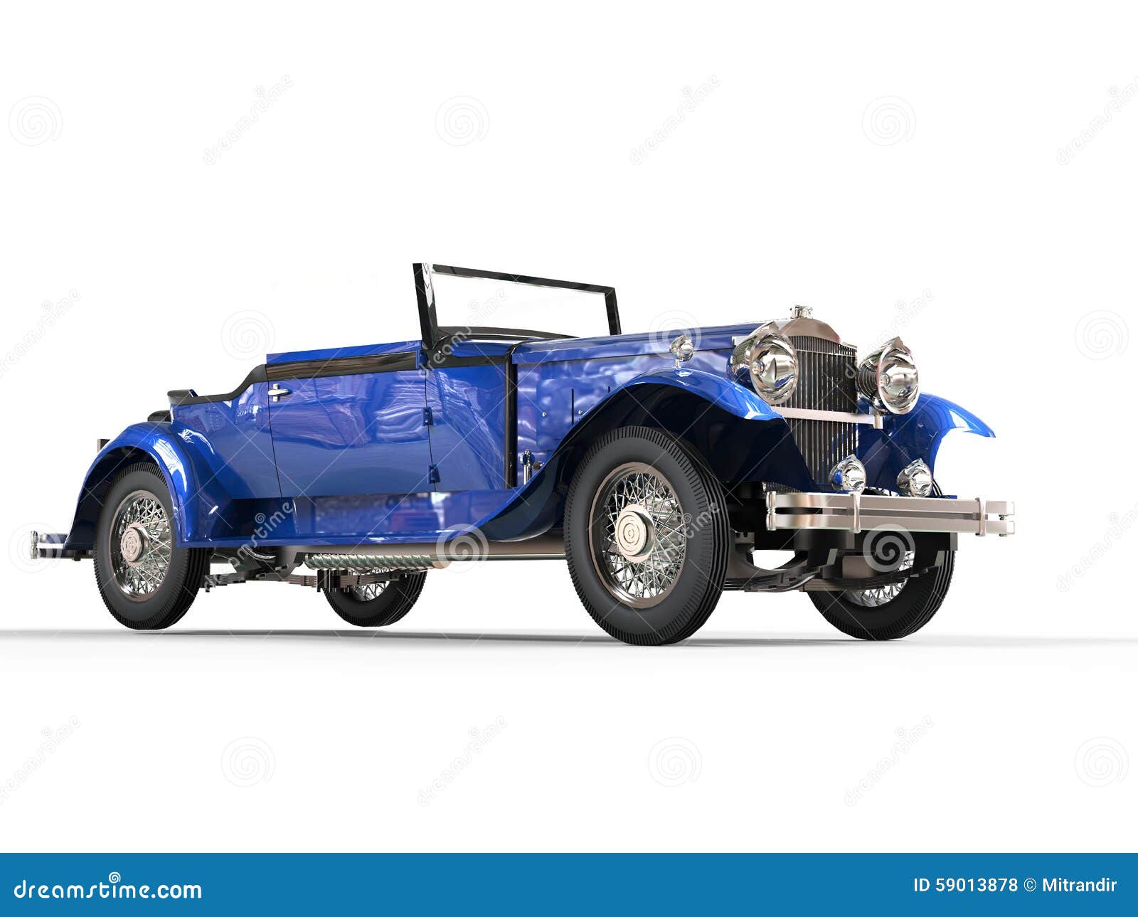 Dark Blue Vintage Convertible Car Stock Photo - Image of fifties ...