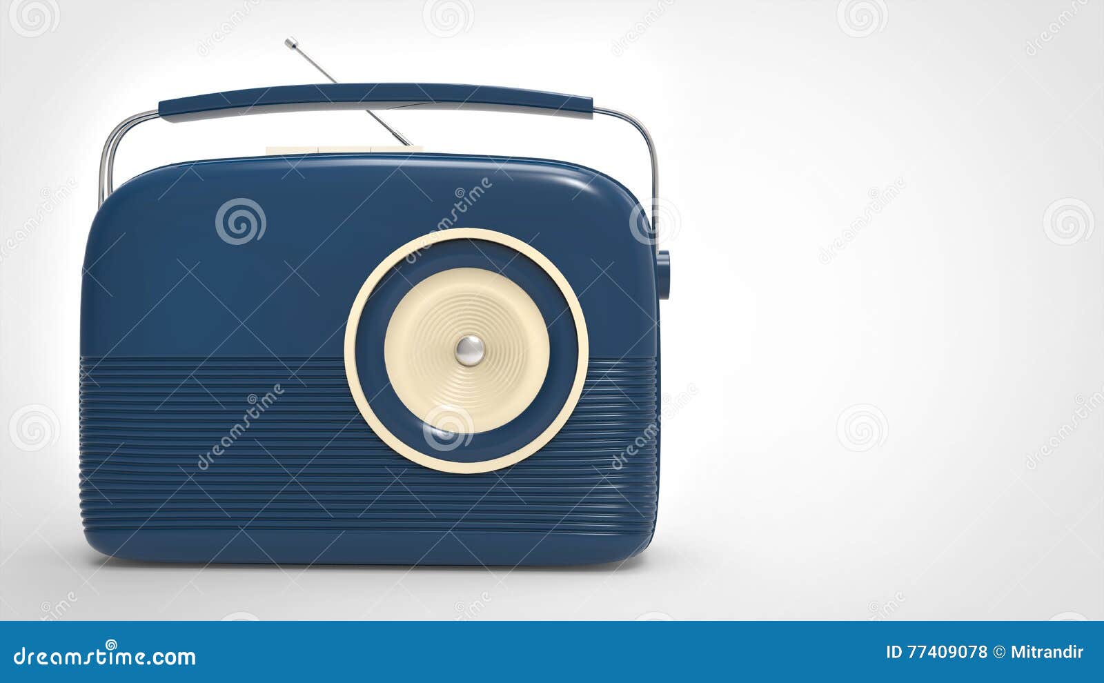Dark blue vintage radio stock illustration. Illustration of grunge ...