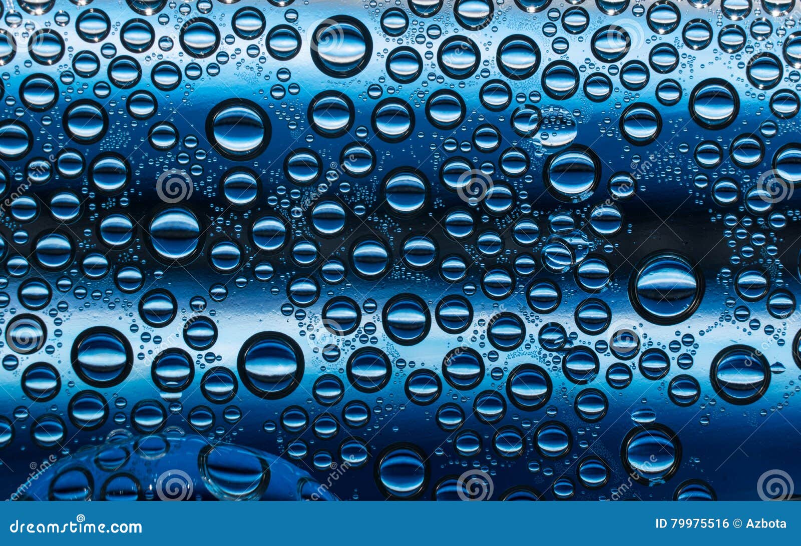 Dark Blue Water Bubbles Plastic Condensation Stock Photo - Image of ...