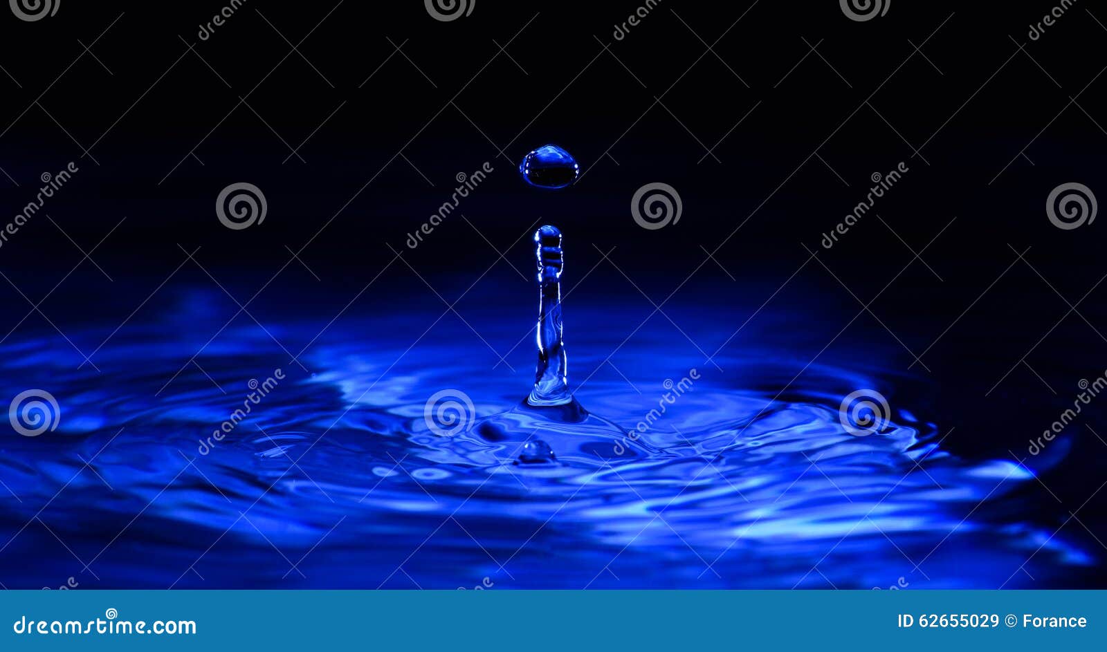 Dark Blue Water Drop Detail Stock Image - Image of light, circle: 62655029