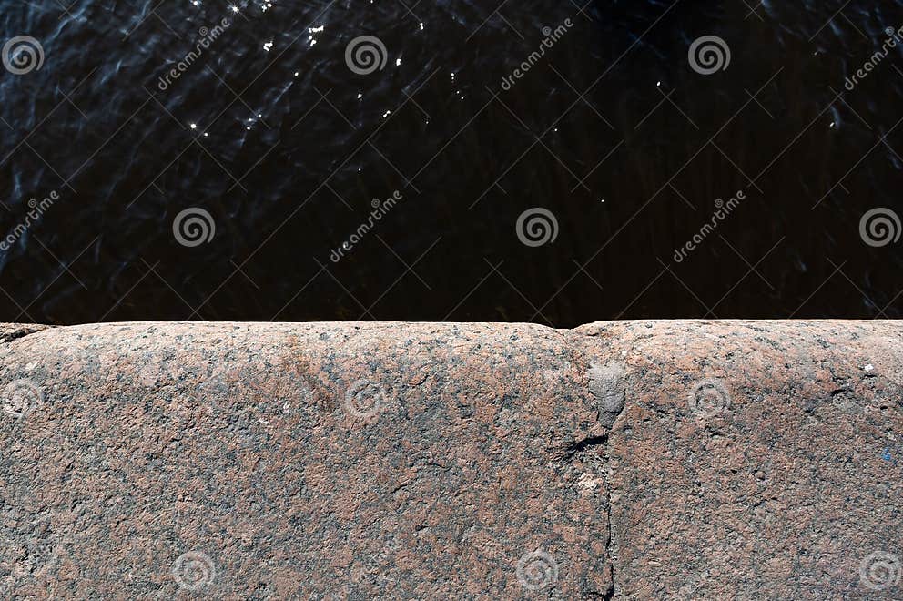Dark Blue Water and Stone Border Stock Photo - Image of color, edge ...