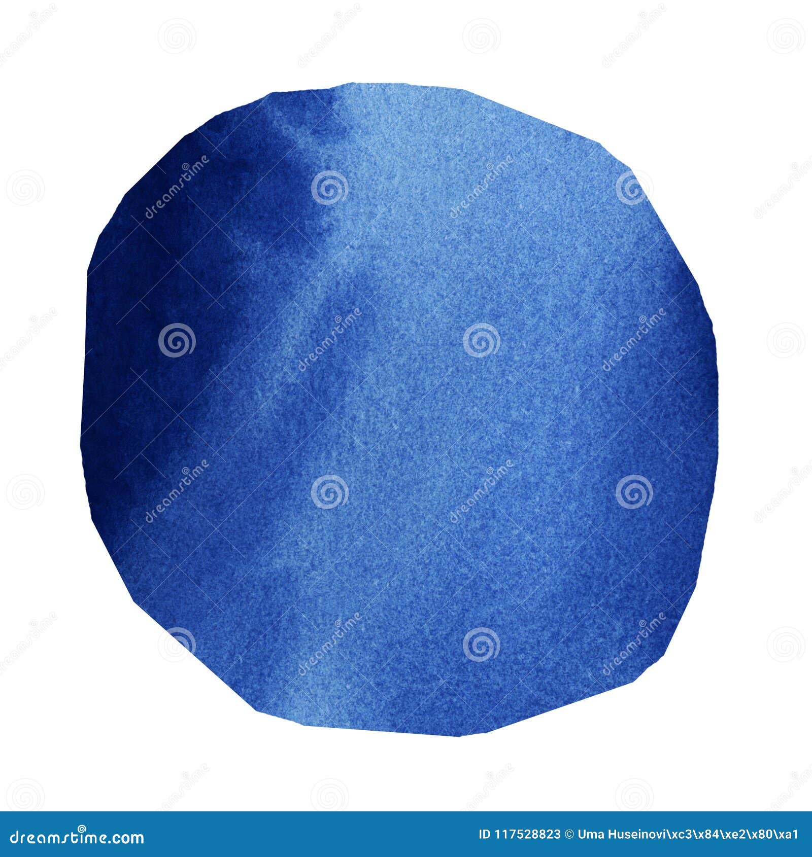 Dark Blue Watercolor Circle Stock Illustration - Illustration of brush ...