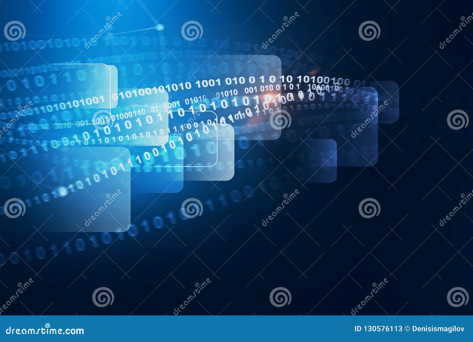 Dark Blue and White Lines of Code Interface Stock Image - Image of ...