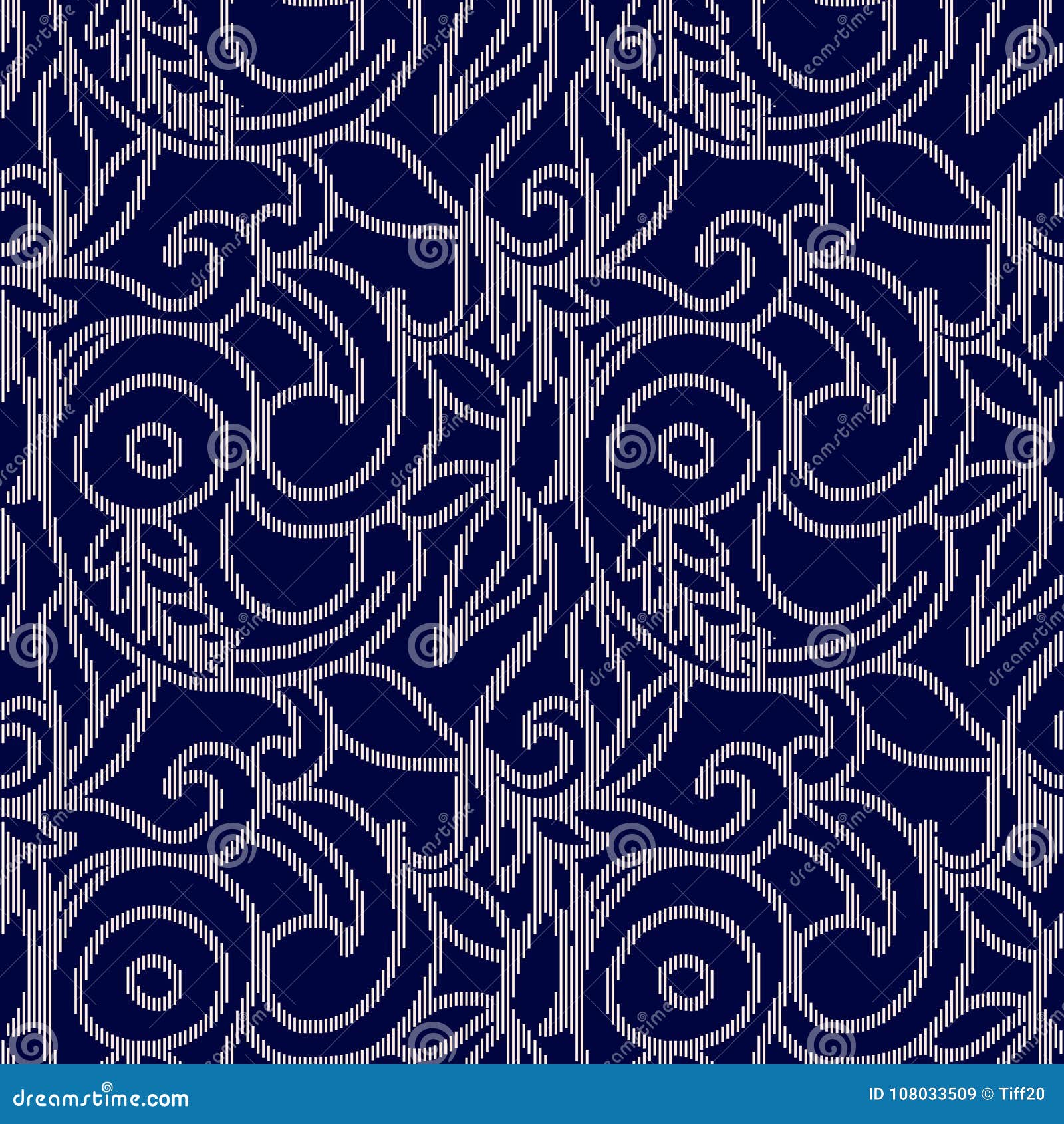 Dark Blue and White Seamless Pattern with Embroidery. Stock Vector ...