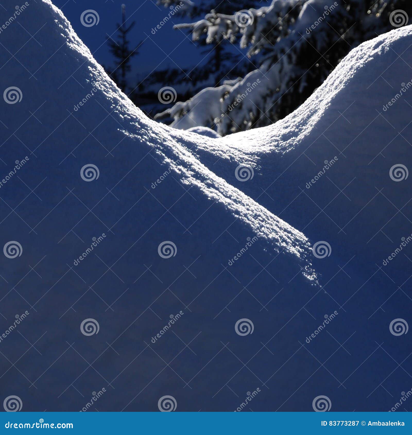 Dark Blue Winter Snow Pile Shadows Stock Image - Image of dark, winter ...
