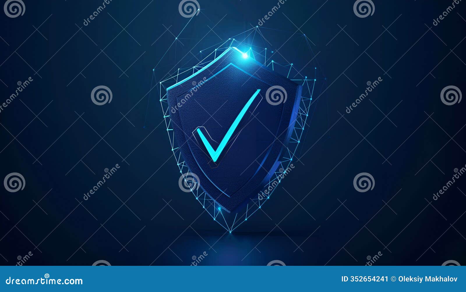 Secure Cybersecurity Networks With Glowing Shields And Digital ...