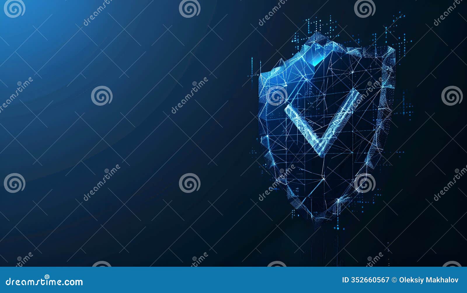 Secure Cybersecurity Networks With Glowing Shields And Digital ...