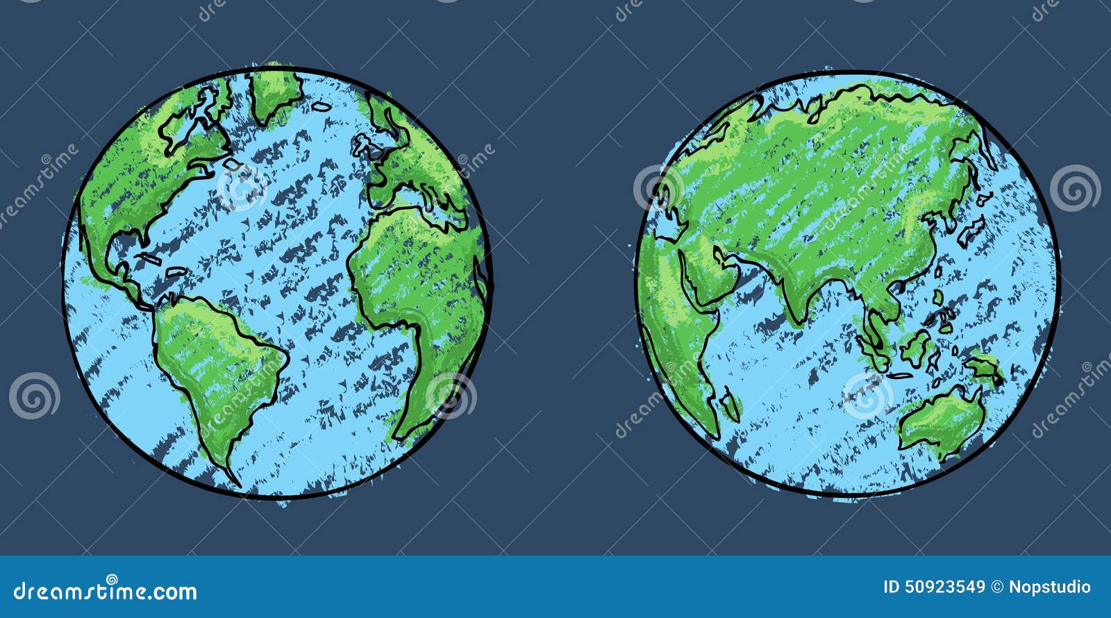 Dark Blue World Art , Skecth Art Stock Vector - Illustration of graphic ...