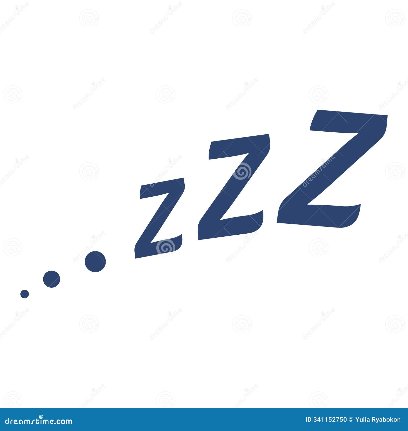 Dark Blue Zzz Sign Representing Sleeping on White Background Stock ...
