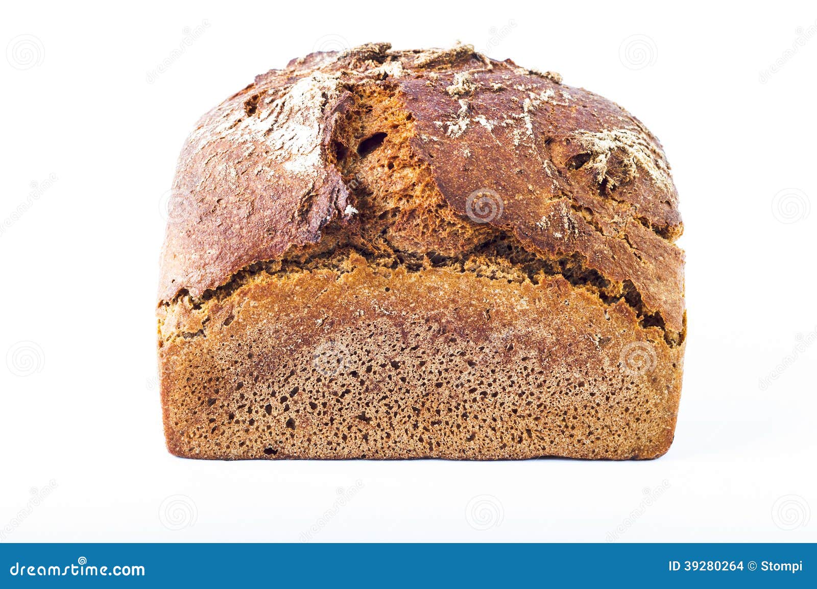 Dark bread stock photo. Image of wholemeal, diet, isolated - 39280264