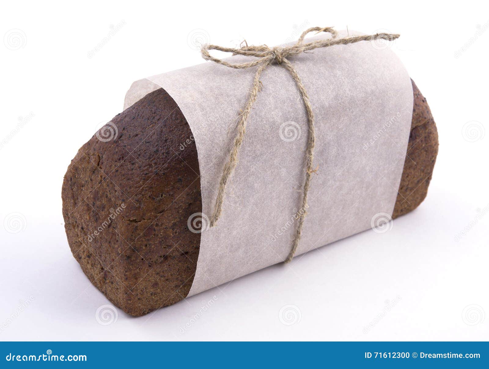 Dark bread packaging stock photo. Image of parchment - 71612300