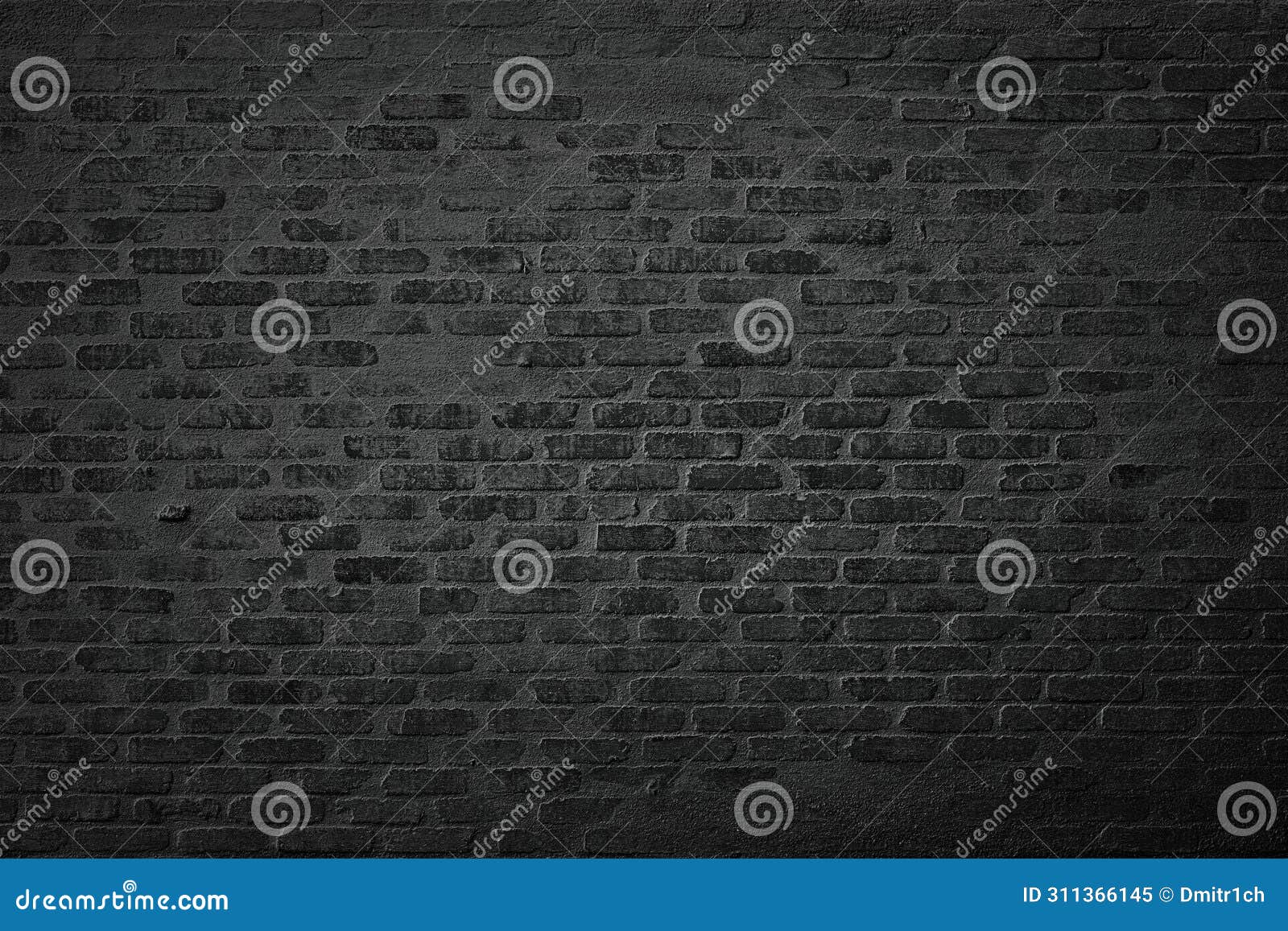 Dark Brick Wall, Black Masonry of a Burnt Building Stock Image - Image ...
