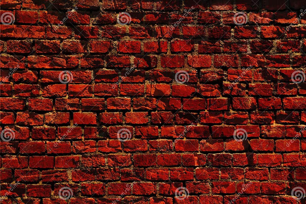 Dark Bricks in the Wall Texture Stock Image - Image of building ...