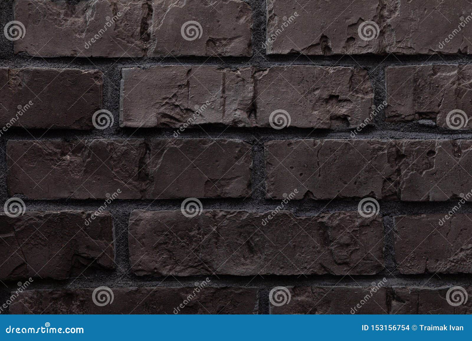 Dark Brickwork Close Up, Style Loft. Texture Stock Photo - Image of ...