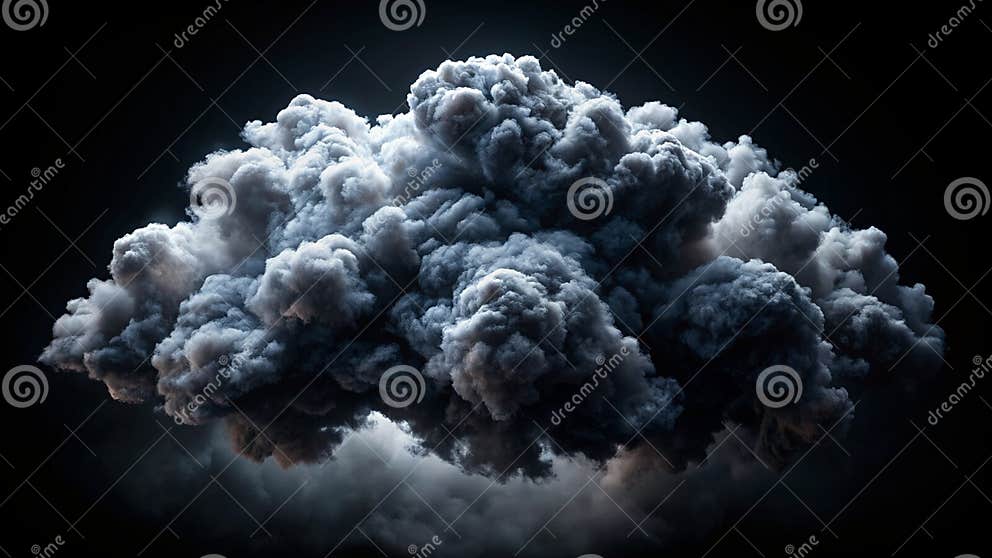 Dark Brooding Cloud Like Texture on a Black Backdrop Generative AI ...