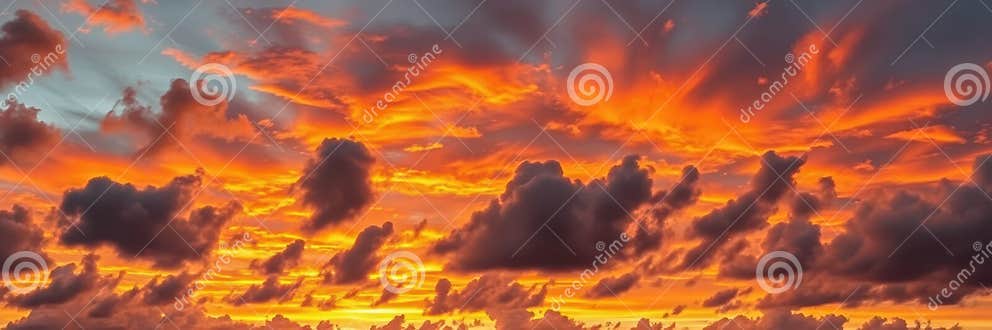 Dark and Brooding Clouds are Illuminated from Below by a Stunning ...