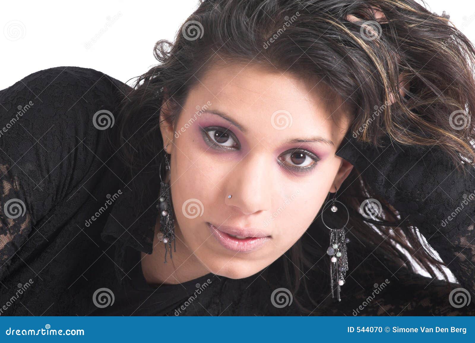 Dark brooding eyes stock photo. Image of model, fresh, pretty - 544070