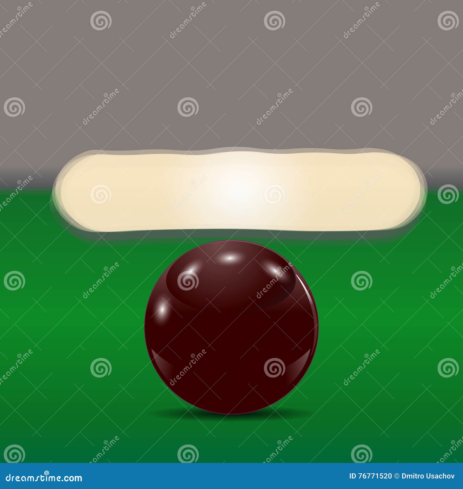 Dark Brown Ball on a Billiard Table. the Cue Ball in Front of Broken ...