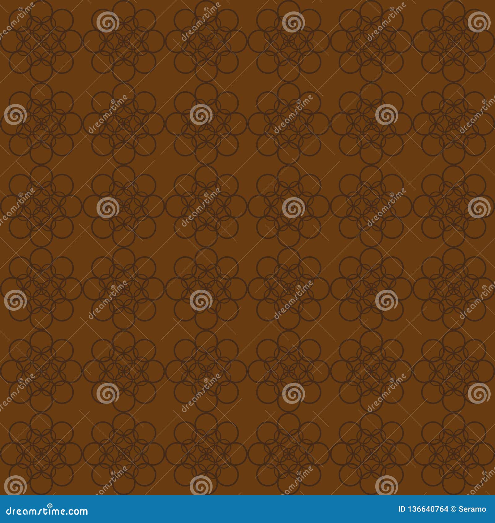 Dark Brown Circle Pattern on Brown Stock Vector - Illustration of dark ...