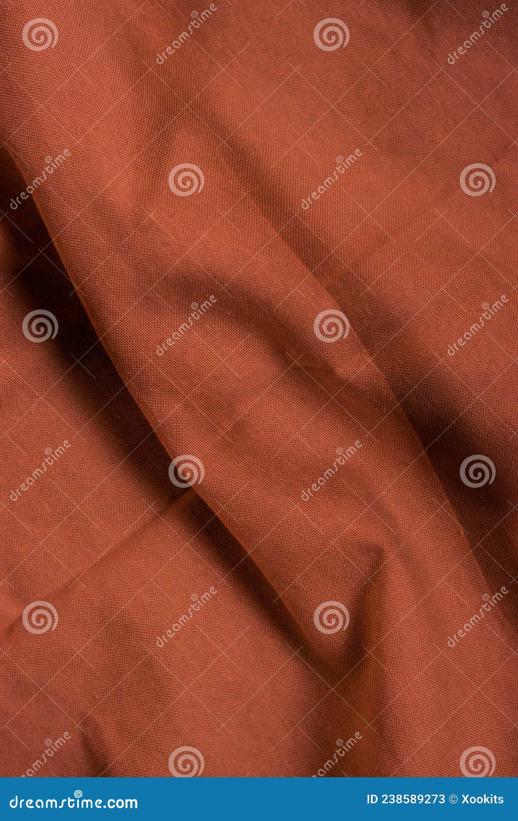 Dark Brown Color Folded Fabric Cloth with Shallow Depth of Field for ...