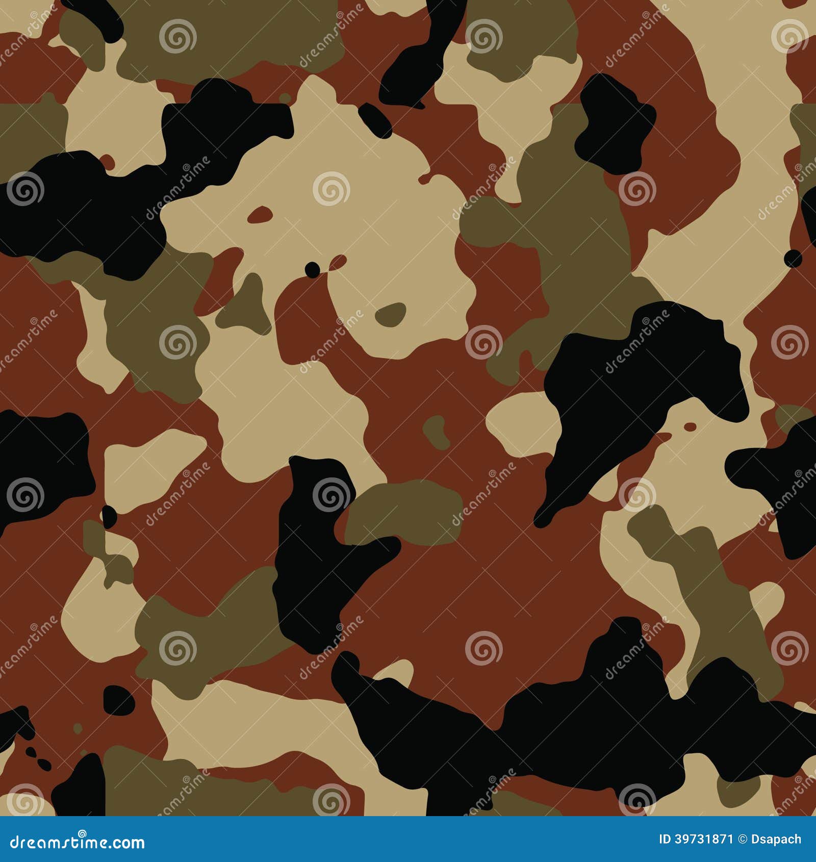 Dark brown seamless camo stock vector. Illustration of series - 39731871