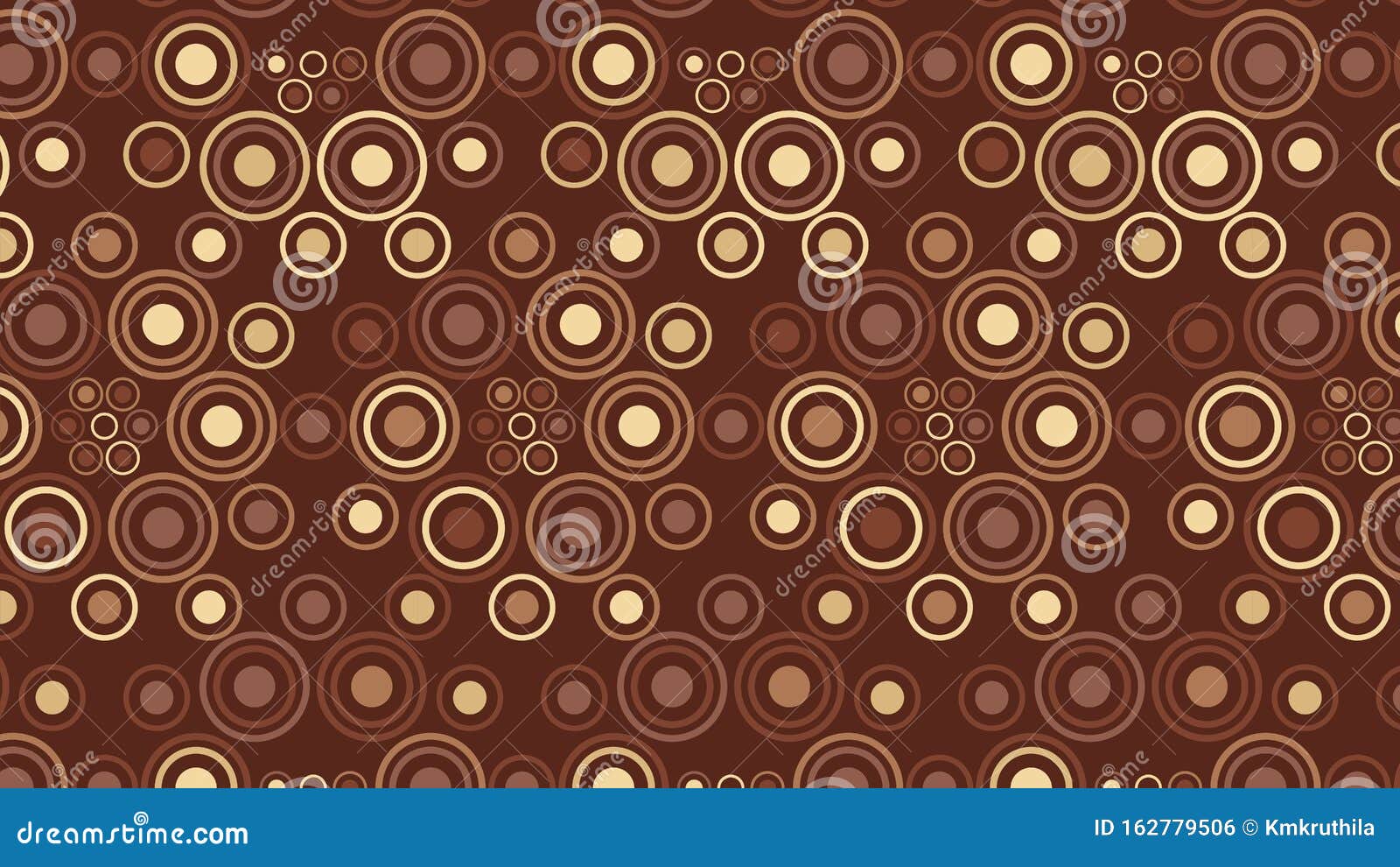 Dark Brown Seamless Circle Background Pattern Vector Stock Vector ...
