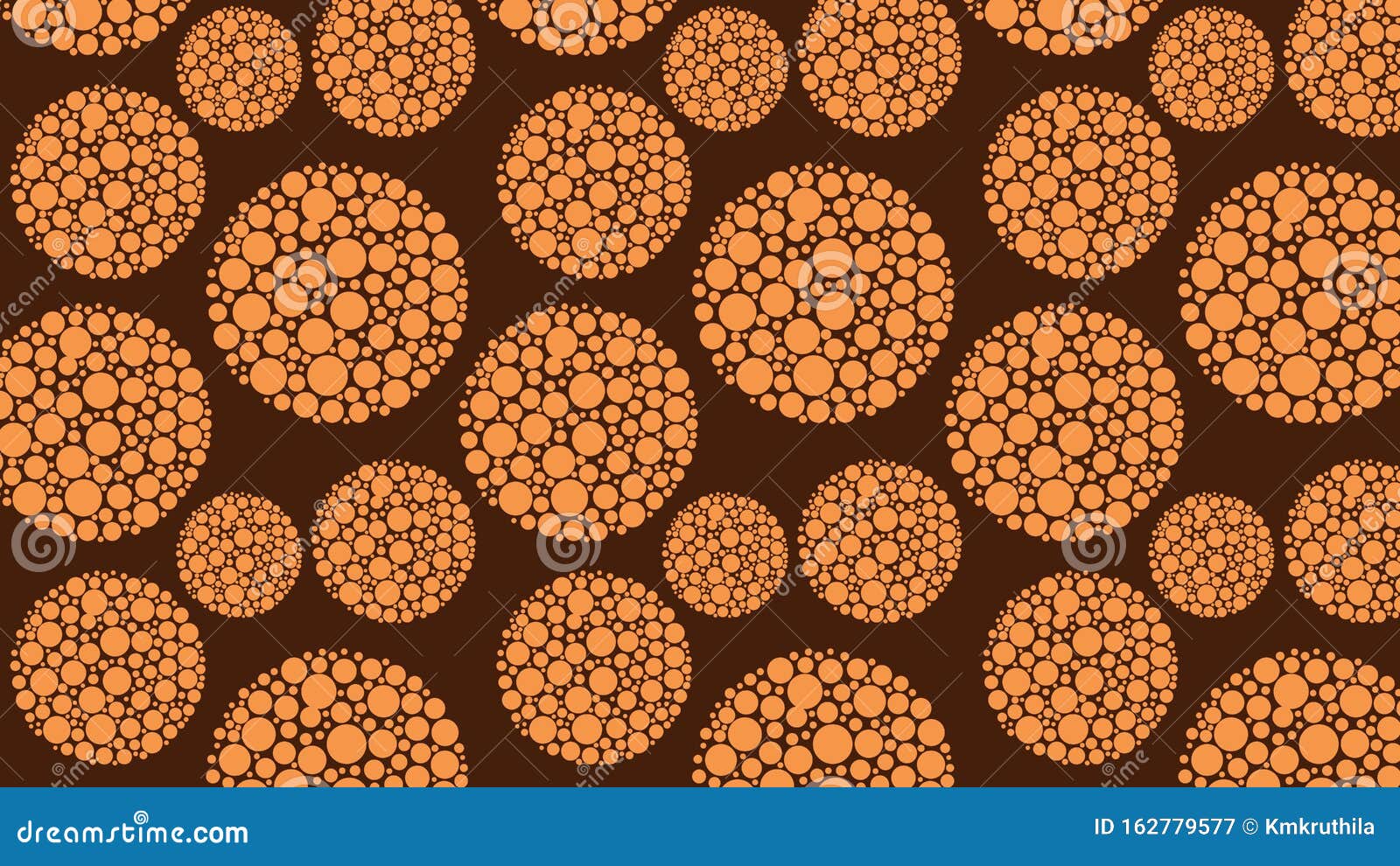 Dark Brown Seamless Dotted Circles Pattern Vector Graphic Stock Vector ...