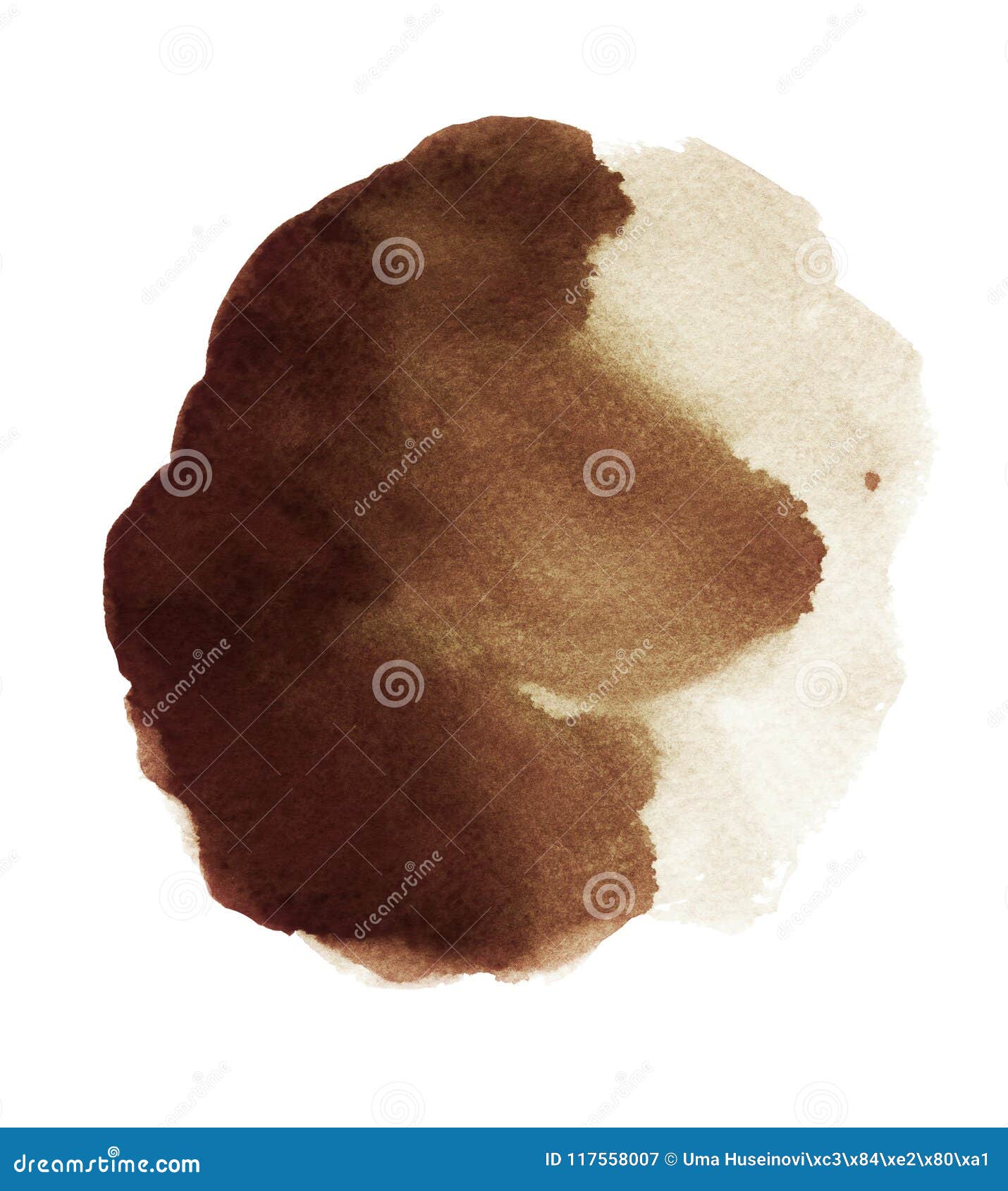 Dark Brown Watercolor Splat Stock Illustration - Illustration of blot ...