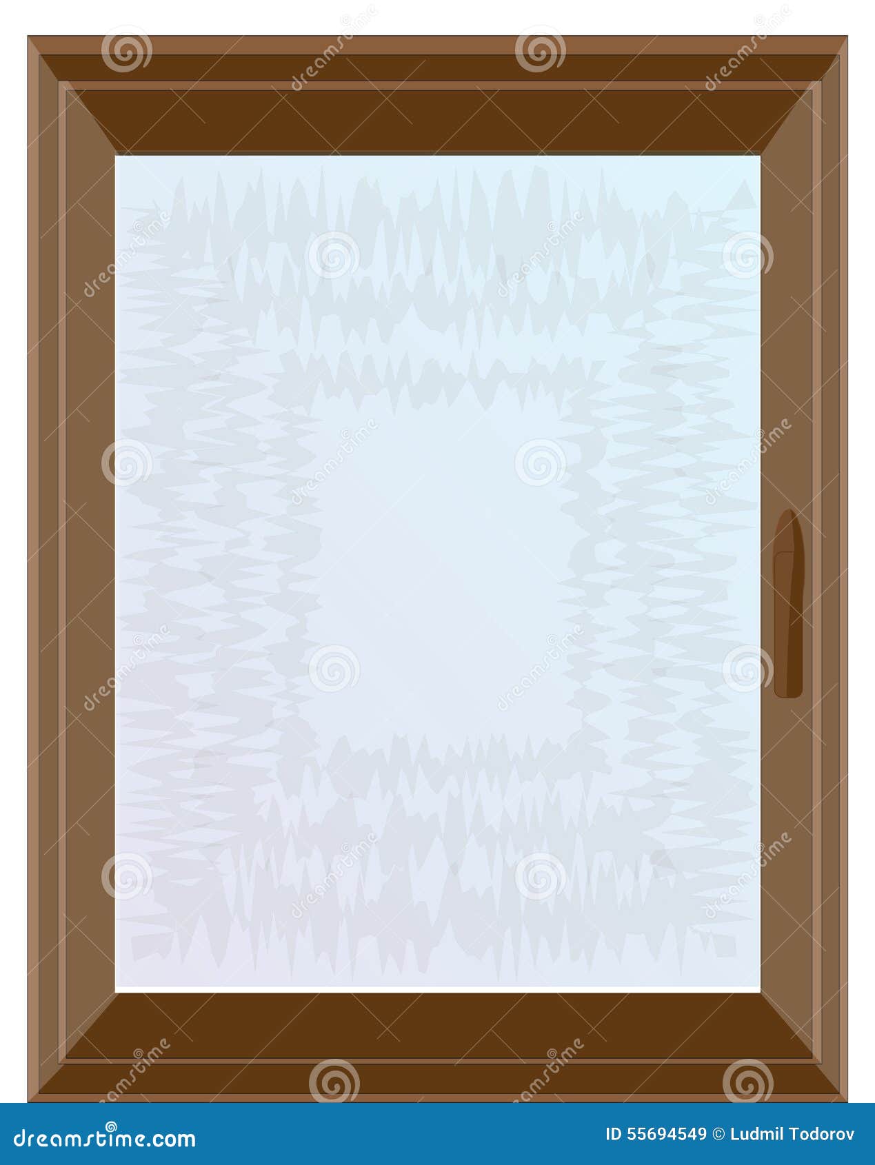 Brown Window With Roller Shutter Up And Close Set Vector Illustration ...