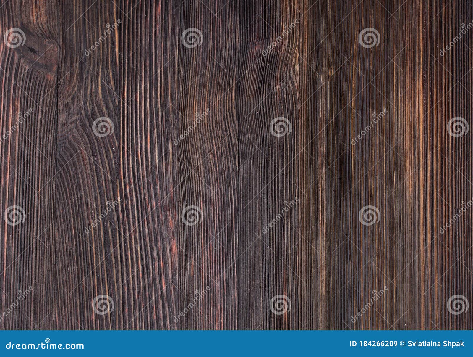 Dark Brushed Wood Texture. Old Rustic Pine Board Stock Image - Image of ...