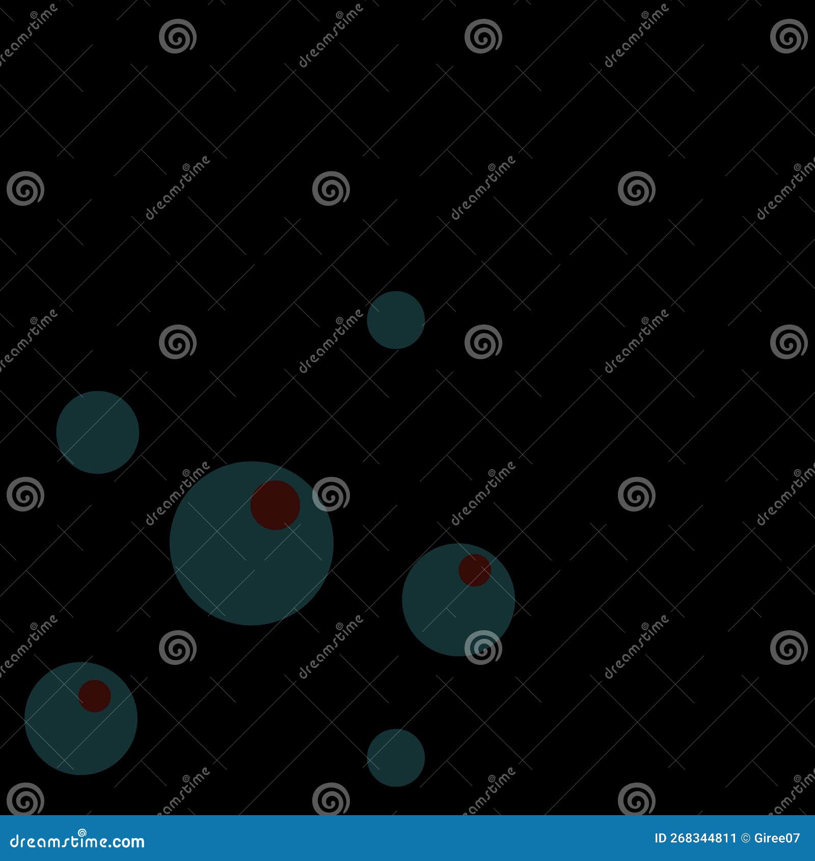 Dark Bubble on Black Background Illustration. Stock Illustration ...