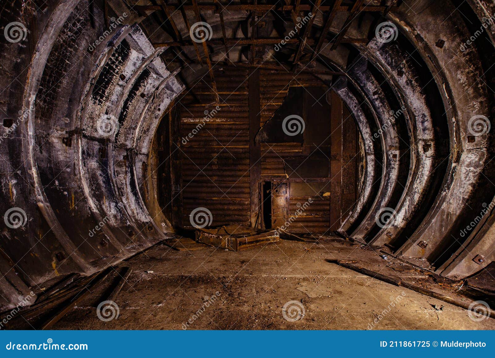 Dark Burnt Abandoned Soviet Bunker After Fire Royalty-Free Stock Photo ...