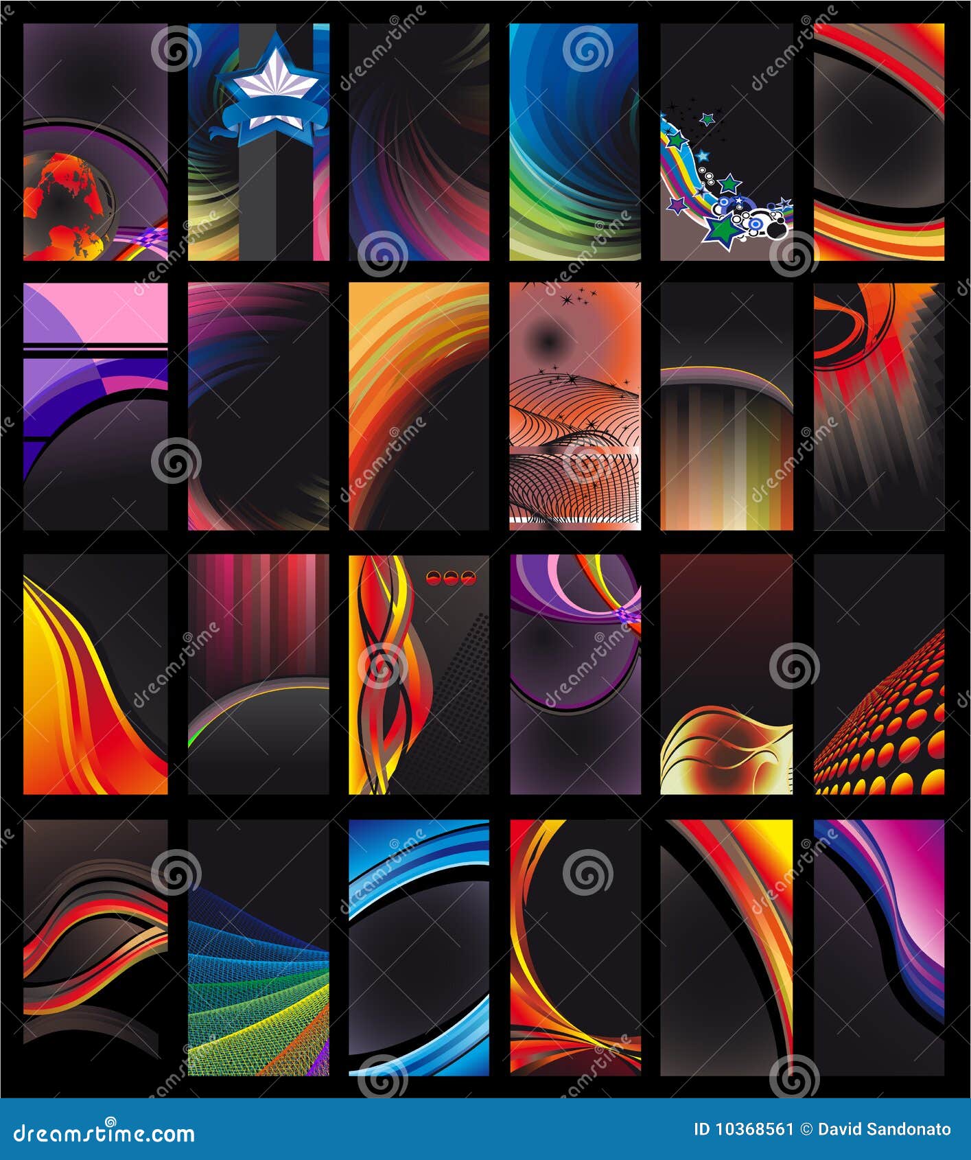 Dark Business Card Collection Stock Vector - Illustration of paper ...