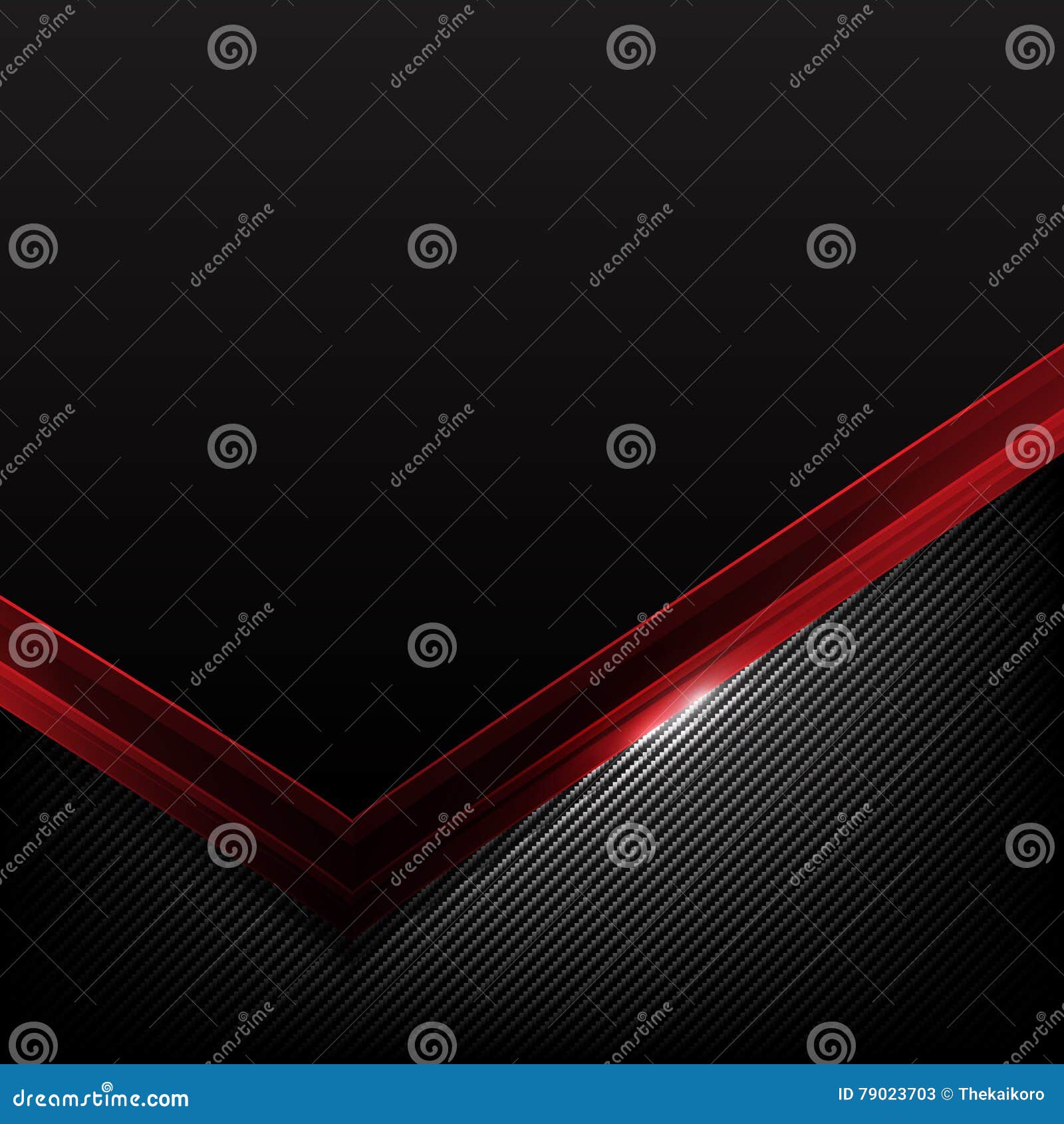 Dark Carbon Fiber And Red Overlap Element Abstract Background Vector