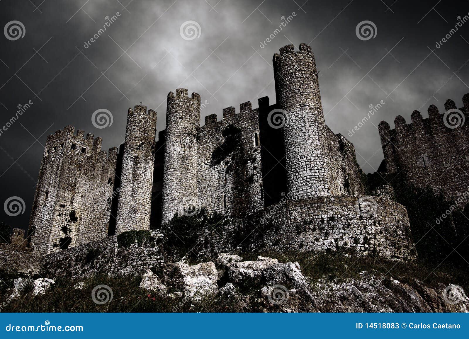 Dark Castle stock image. Image of gray, halloween, black - 14518083