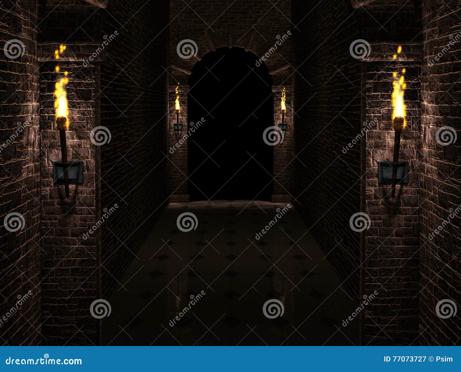 Medieval Castle Corridor