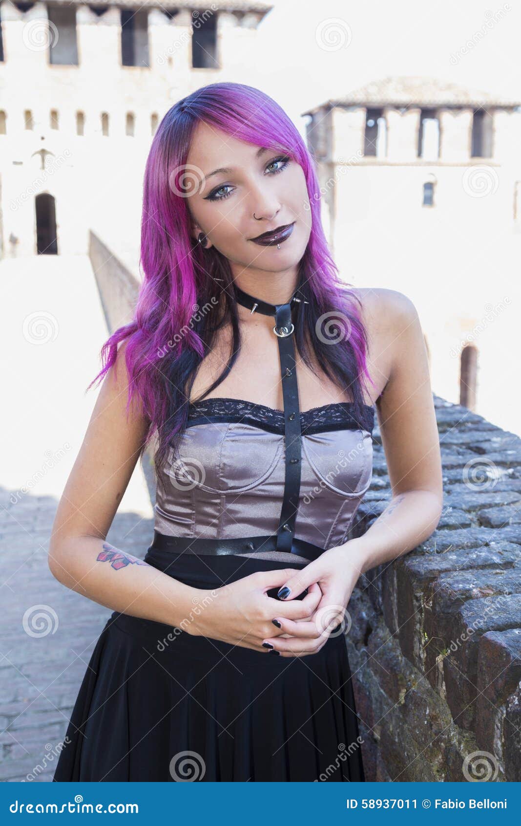 Dark Castle stock image. Image of lady, fashion, person - 58937011