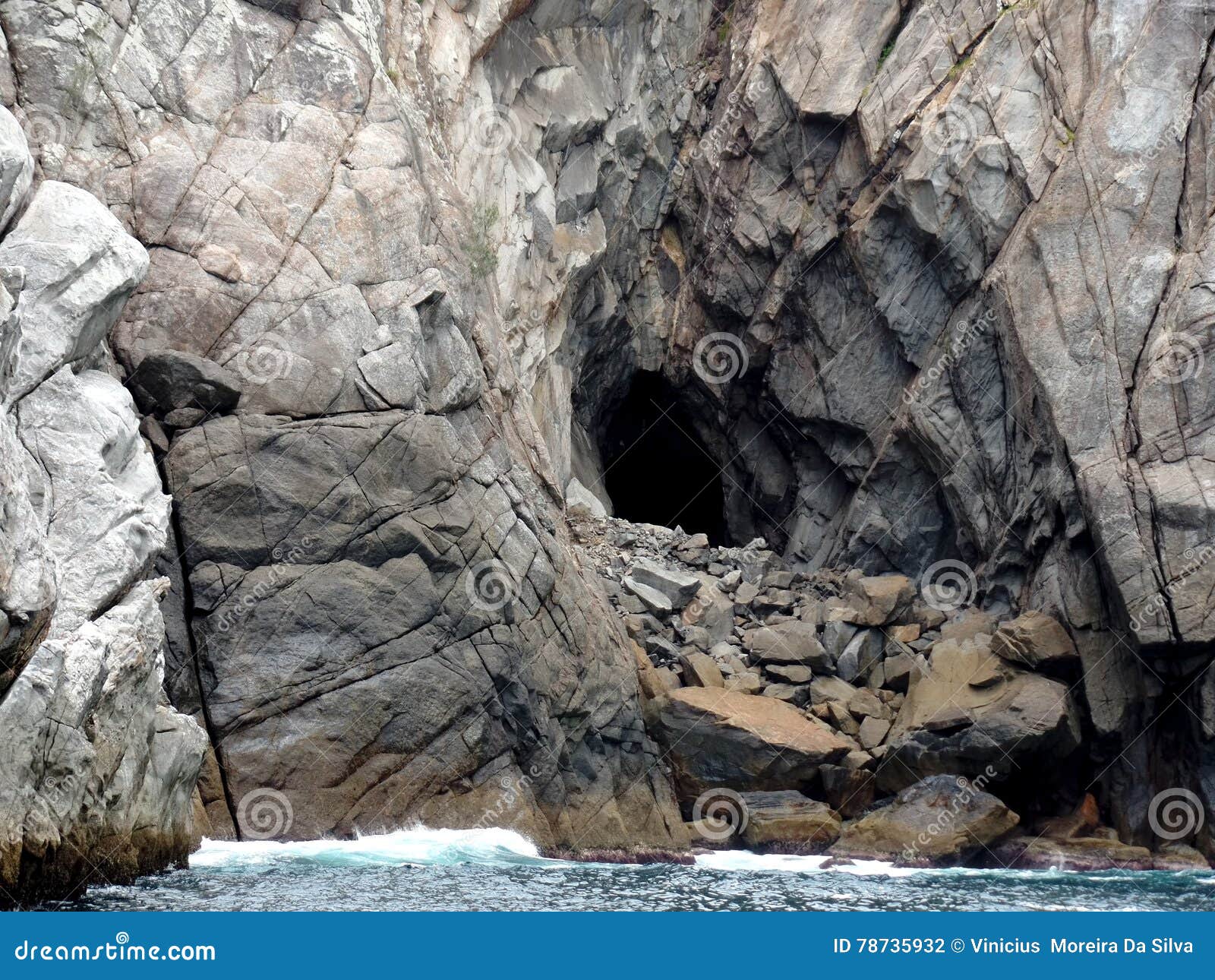 Dark Cave in the Rock Coast Stock Photo - Image of dirty, cave: 78735932
