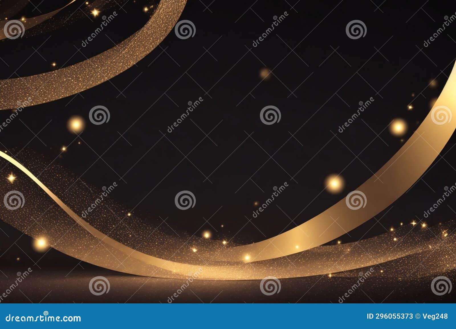 Dark Celebration Background with Waves. AI Stock Illustration ...