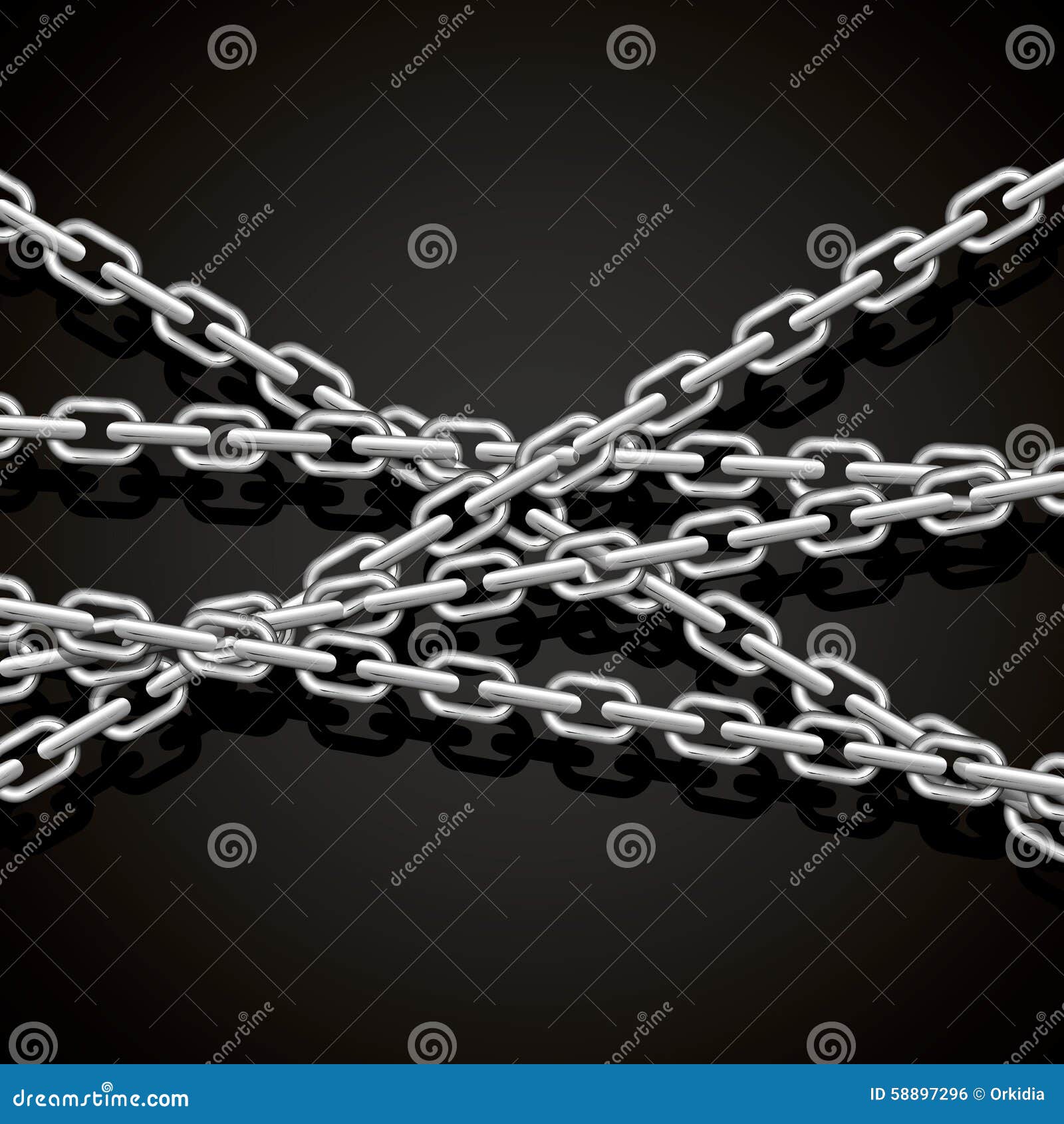 Dark chains stock vector. Illustration of chain, background - 58897296