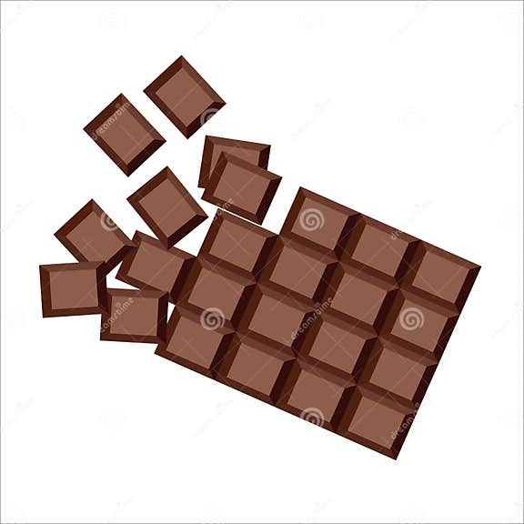 Dark Chocolate. Chocolate Bar. Chocolate. Pieces Stock Vector ...
