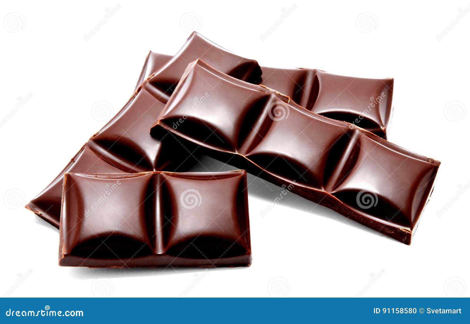 Dark Chocolate Bars Stack Isolated Stock Photo - Image of chunk ...