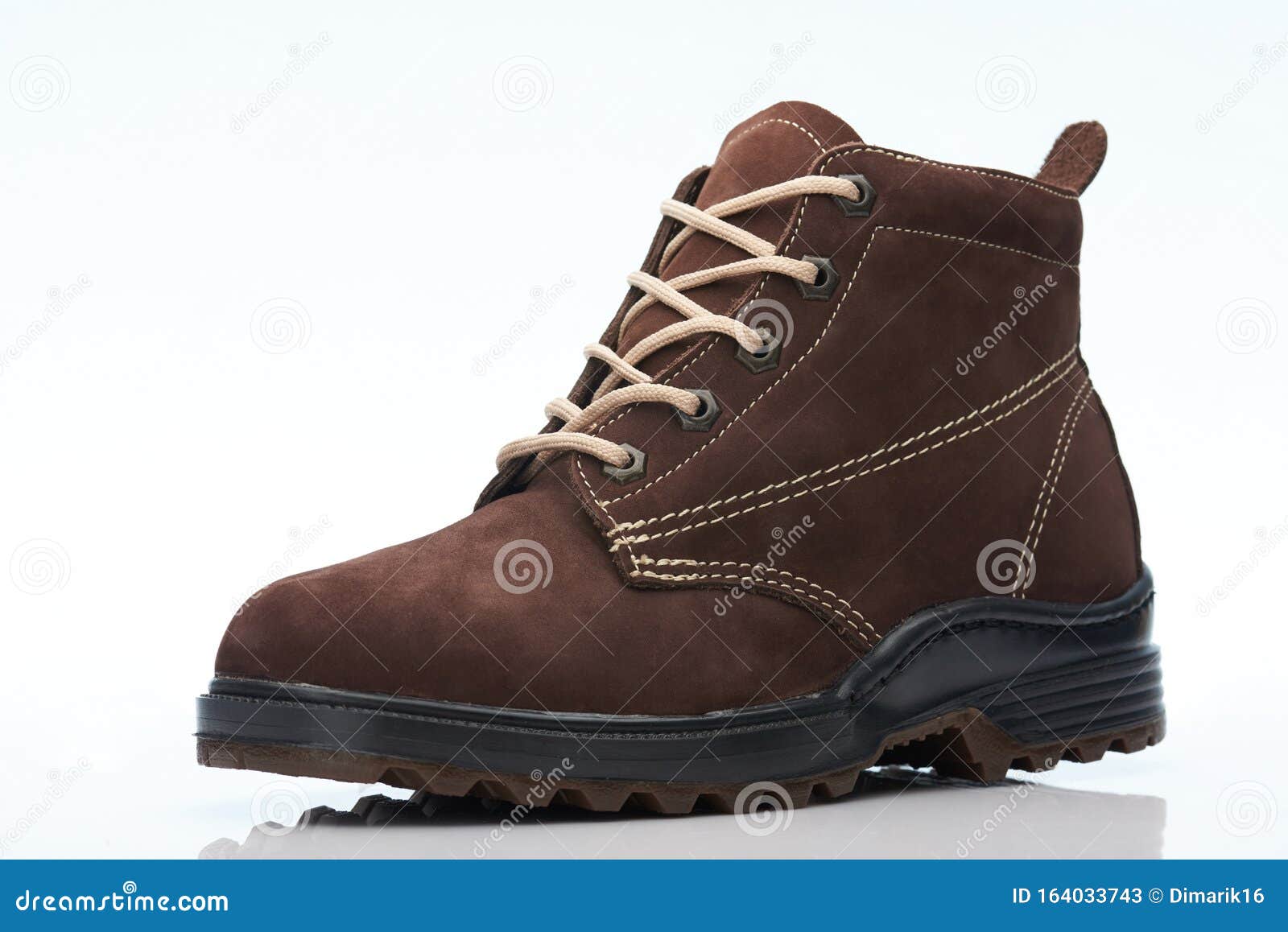 Dark chocolate color boot stock image. Image of shoes - 164033743