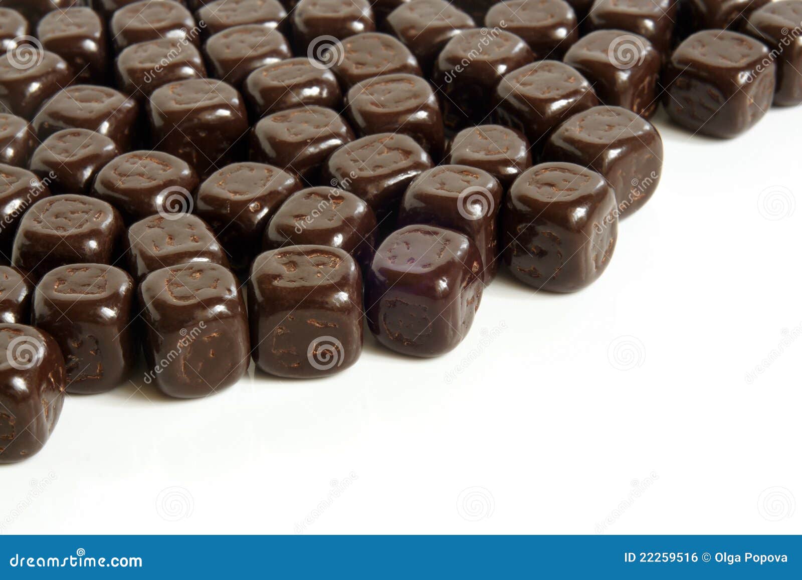 Dark chocolate cubes stock photo. Image of cocoa, ingredient - 22259516