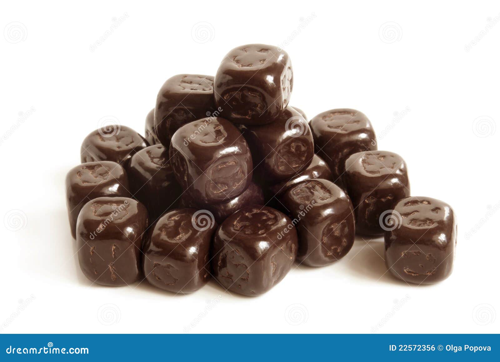 Dark chocolate cubes stock photo. Image of close, gloomy - 22572356