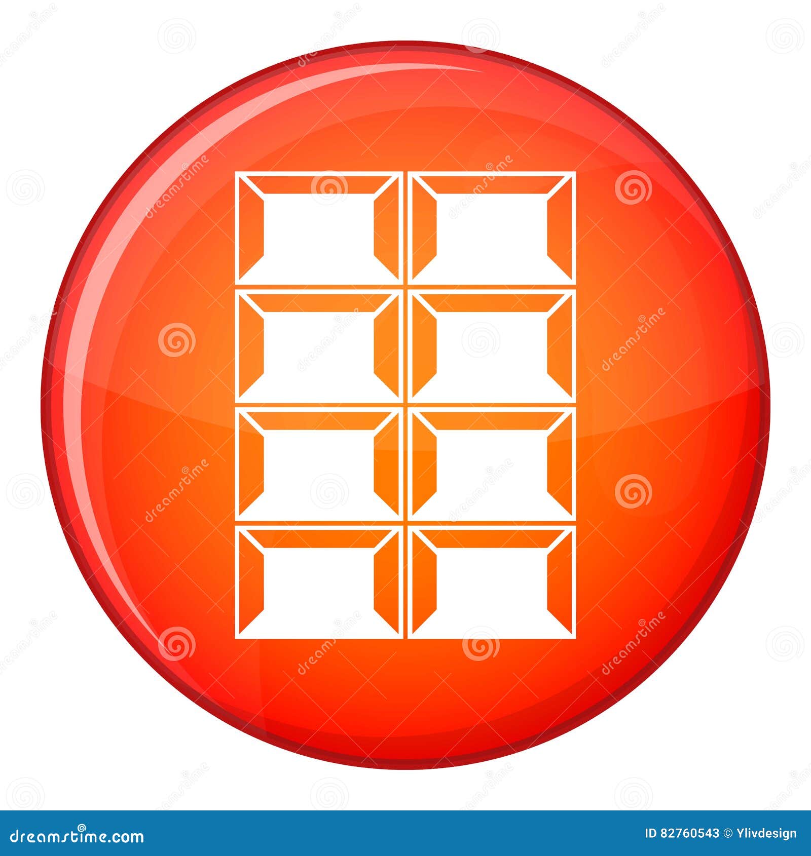 Dark Chocolate Icon, Flat Style Stock Vector - Illustration of flat ...